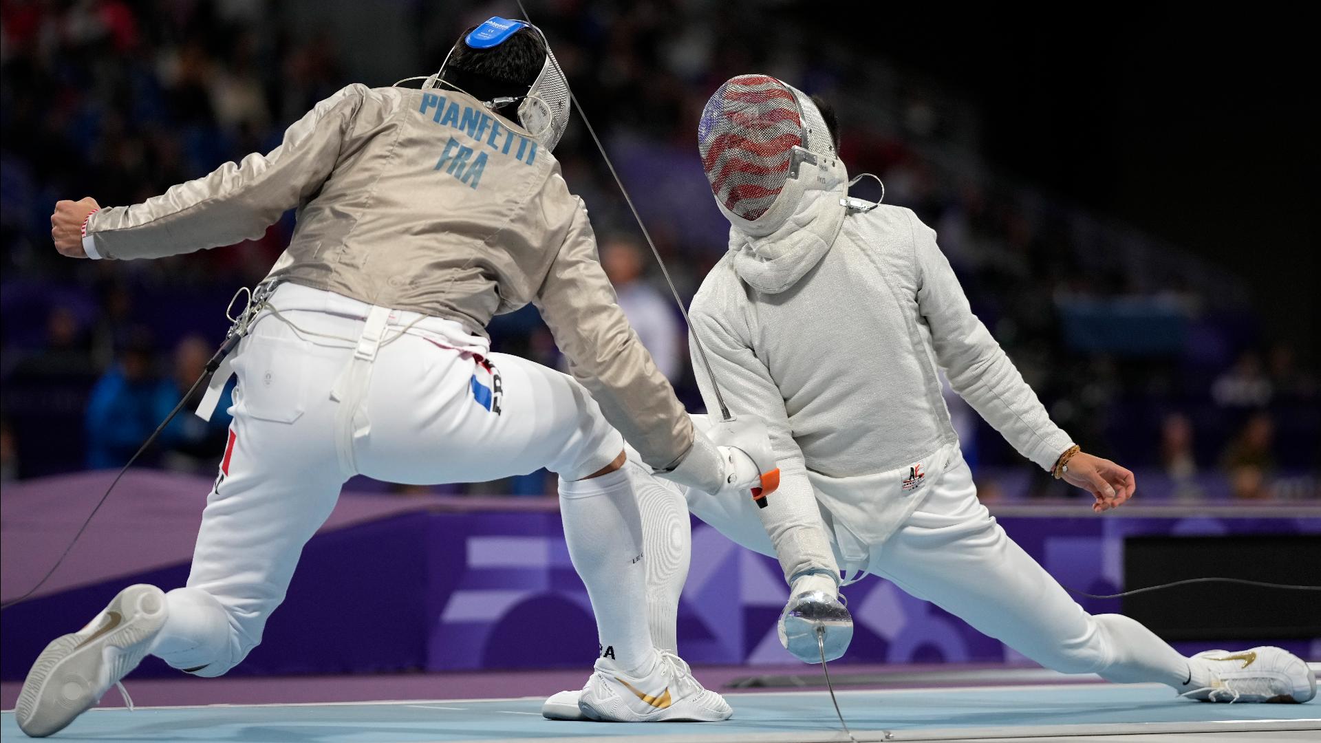 Why are fencers tethered at the Paris Olympics? | abc10.com