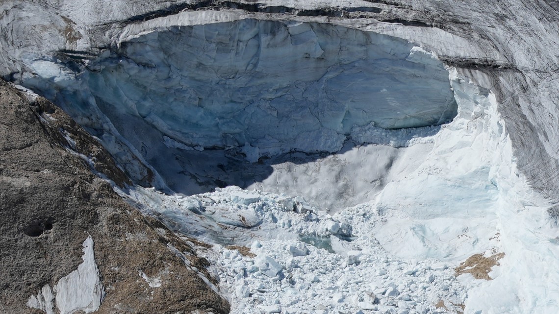 Marmolada alpine glacier collapse in Italy: Body parts found | abc10.com