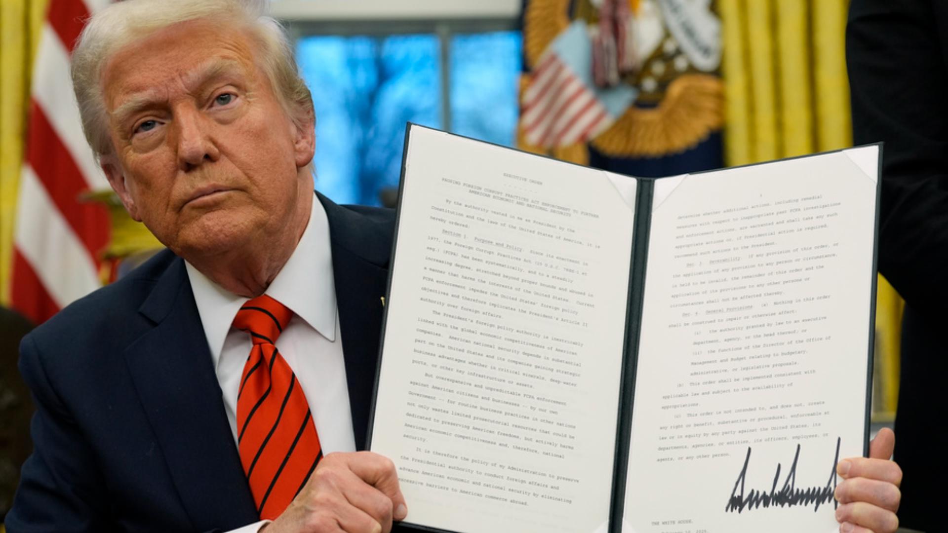 Trump freezes enforcement of anti-bribery law | abc10.com