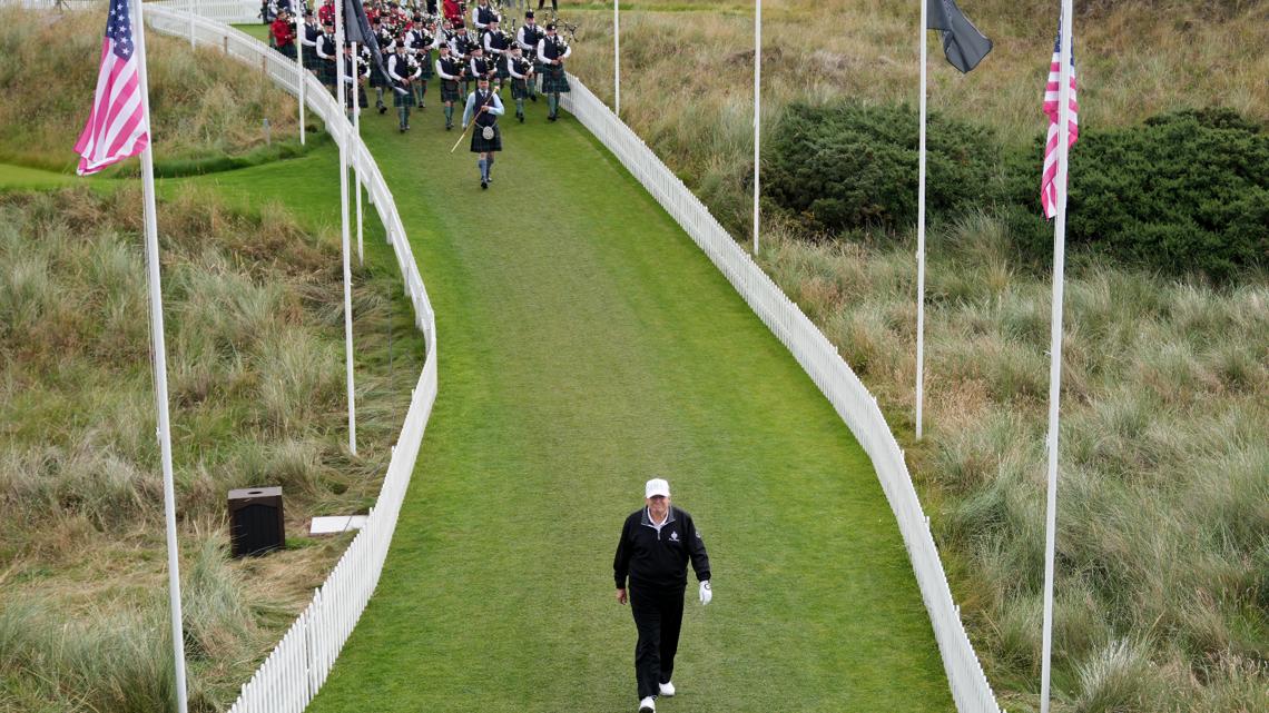 Trump Opens New Scotland Golf Course on Foreign Trip | abc10.com