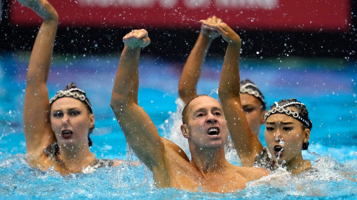 Artistic swimming: Bill May could be sport's 1st male Olympian | abc10.com