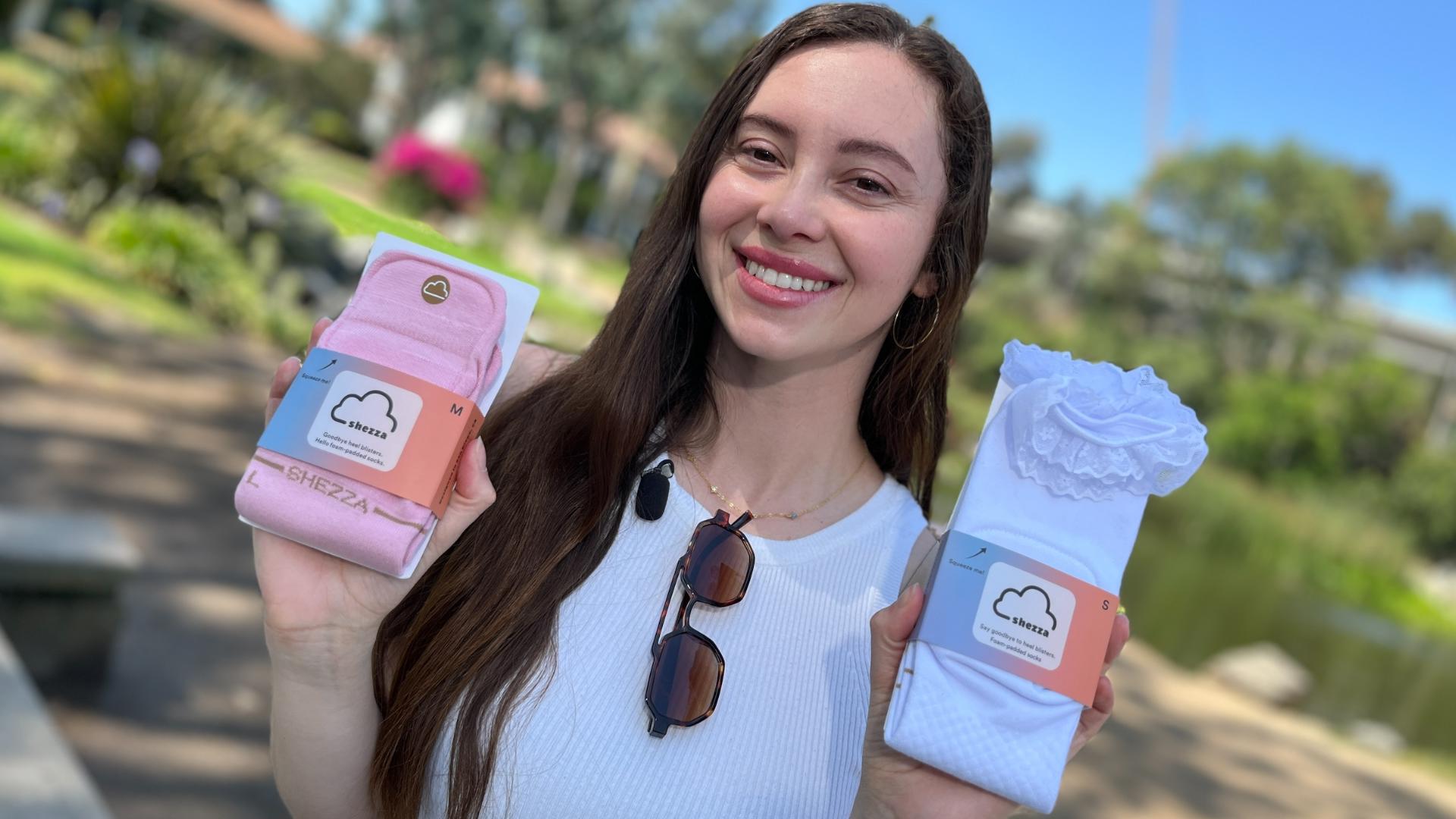 Shezza Socks | An invention that battles blisters on heels | abc10.com