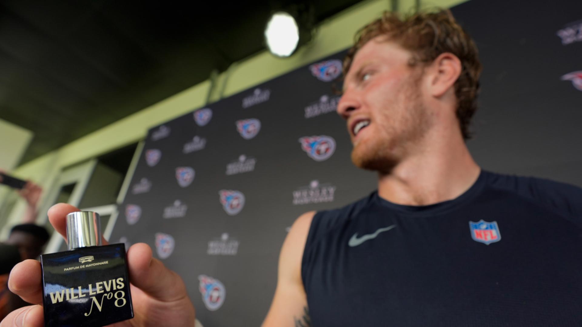 Titans QB Will Levis introduces 'Parfum de Mayonnaise' cologne | abc10.com