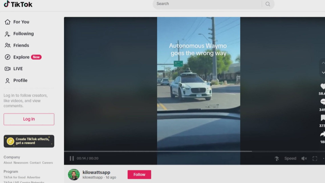 Waymo car caught on camera turning into oncoming traffic | abc10.com