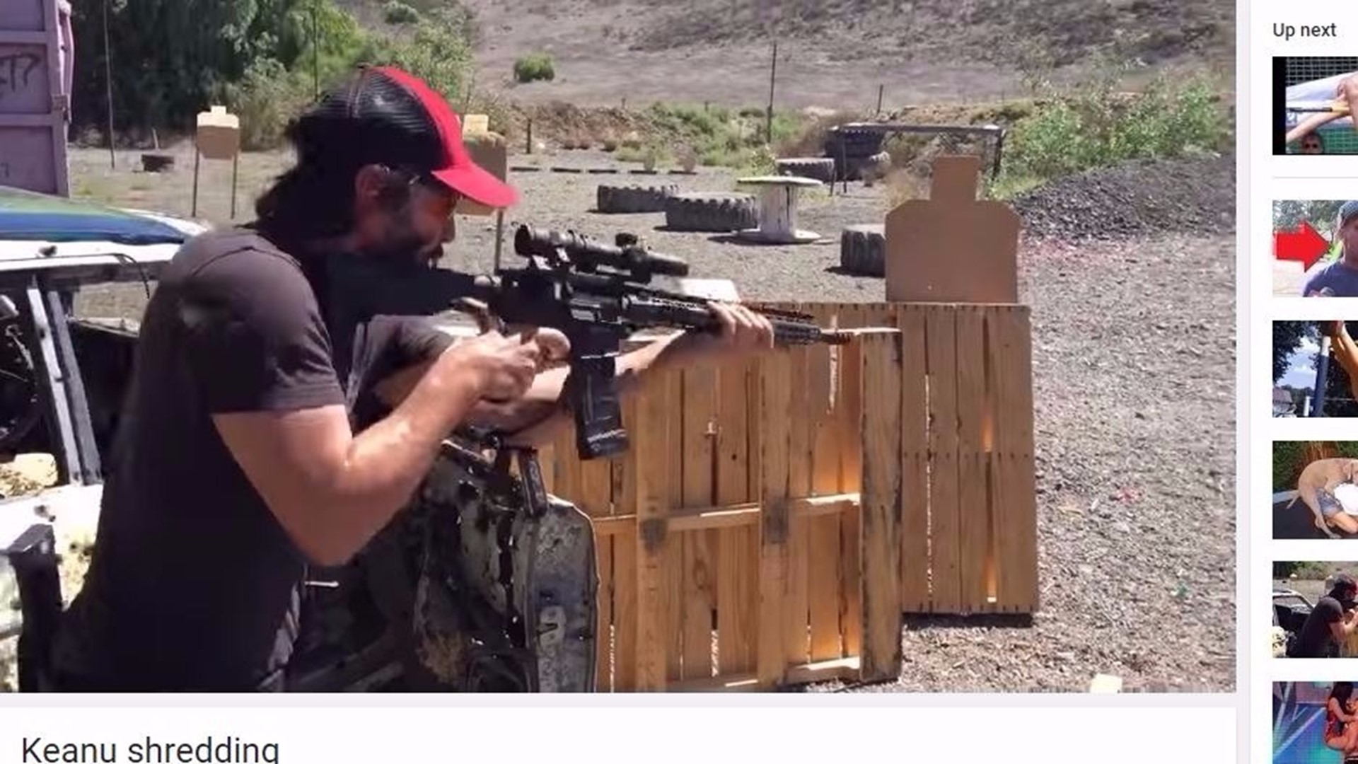 Keanu Reeves runs and guns at a shooting range and the Internet goes ...