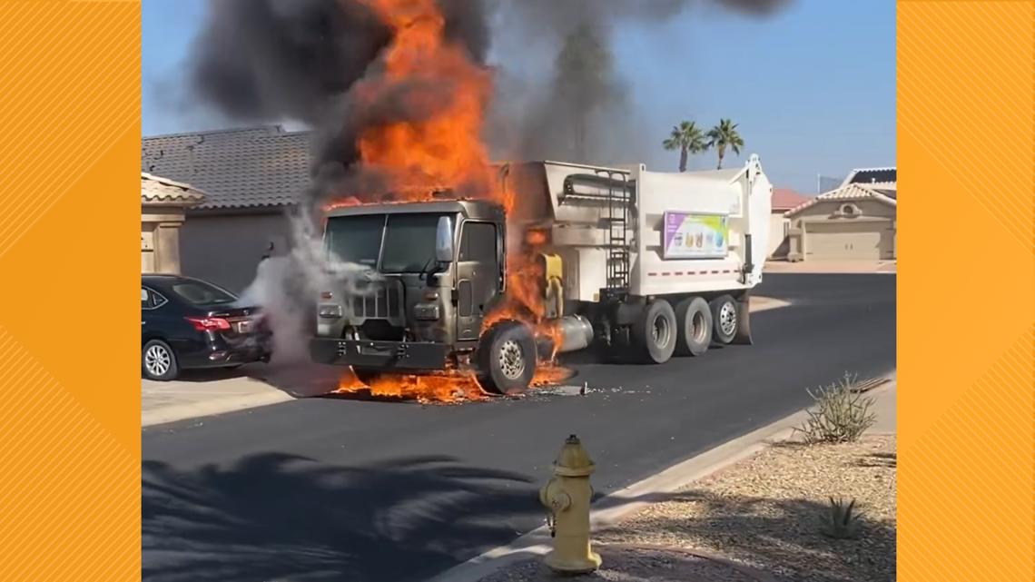 Sun City firefighter hospitalized by garbage truck explosion | abc10.com
