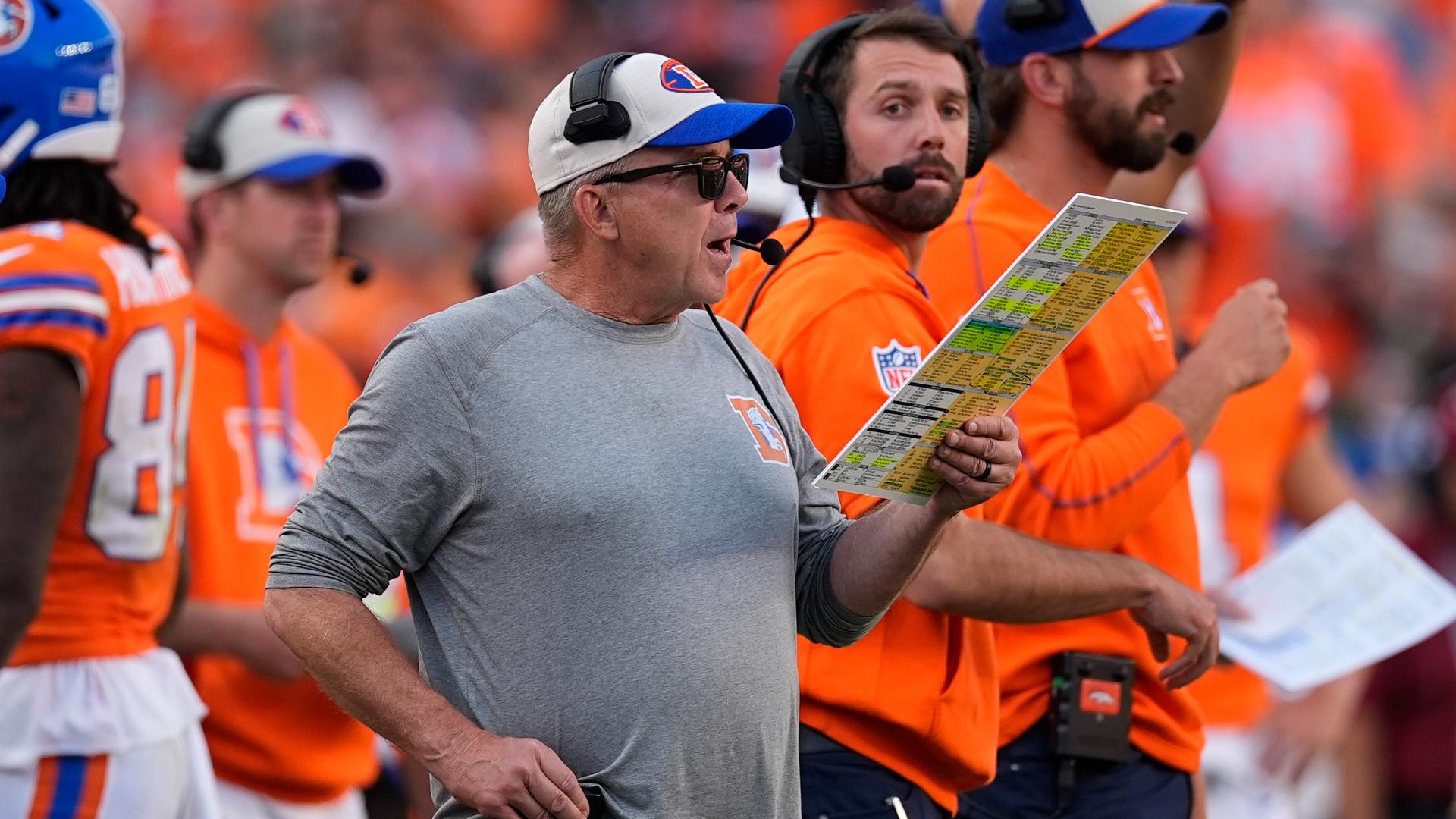 Bo Nix, Sean Payton have heated exchange on sideline | abc10.com