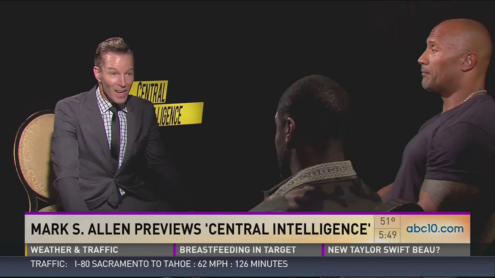 Mark S. Allen gets 'slapped' around by Dwayne Johnson and Kevin Hart ...