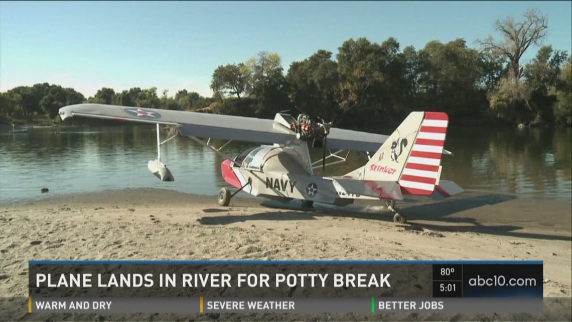 Plane lands on Sacramento River for potty break | abc10.com