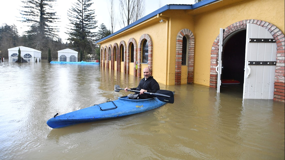 Russian River receding after flooding 2,000 buildings in and around ...