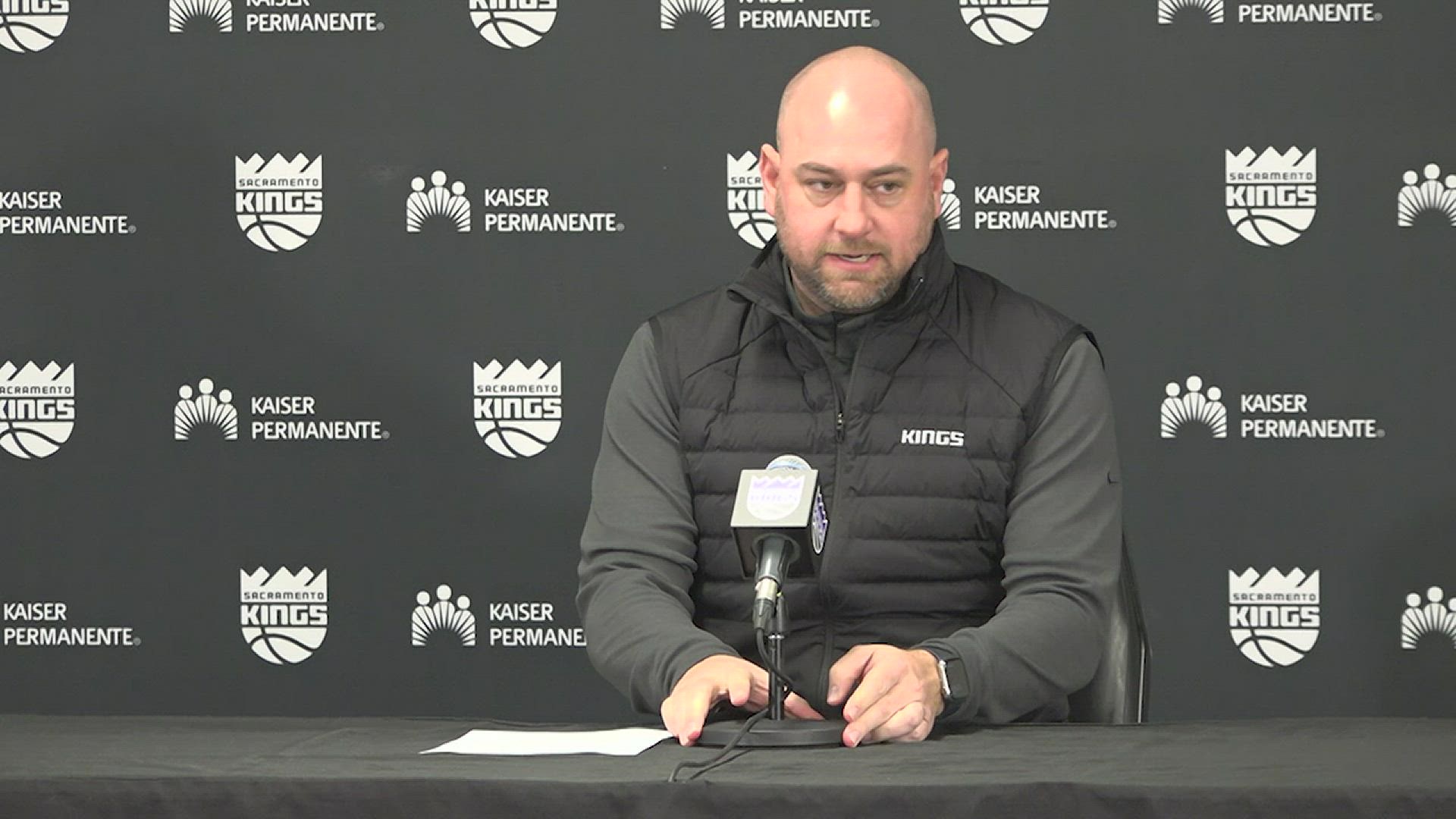Sacramento Kings GM Monte McNair holds press conference following NBA ...