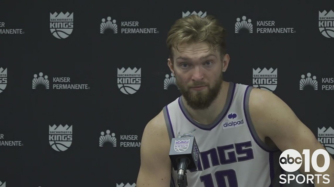 Domantas Sabonis on his 30 point, 20 rebound effort in the Kings 126-97 ...