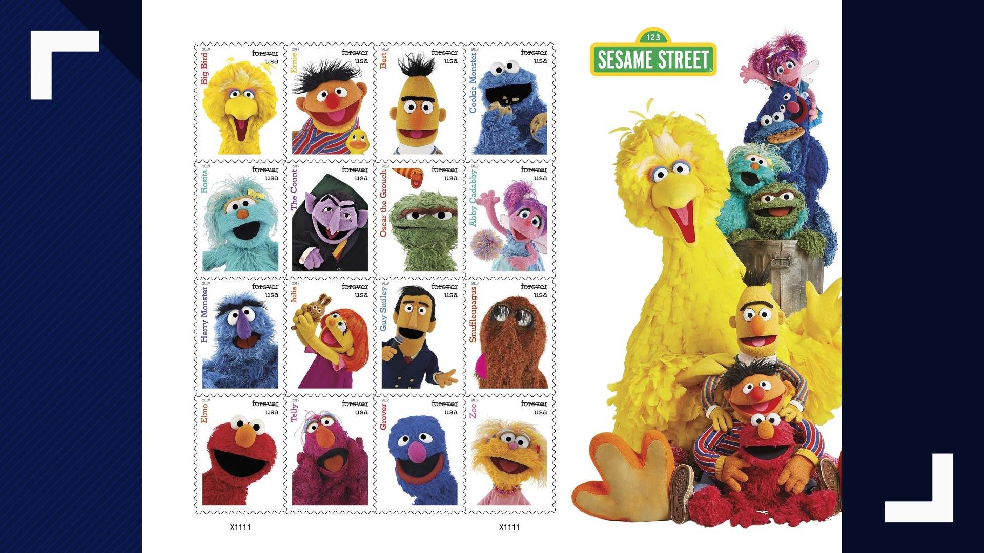 Iconic Sesame Street characters becoming Forever stamps | abc10.com