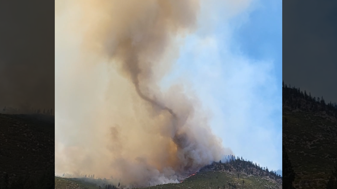 Tamarack Fire: Video shows what appears to be rope tornado | abc10.com