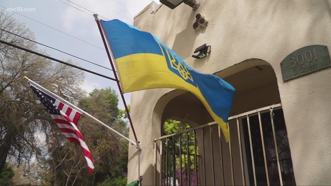 Sacramento flag store says demand for Ukrainian flags is soaring ...