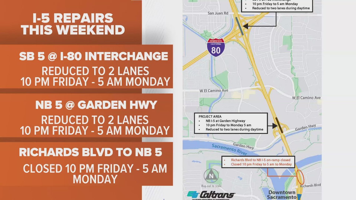 Project to impact traffic on I-5 near Natomas June 21-24 | abc10.com