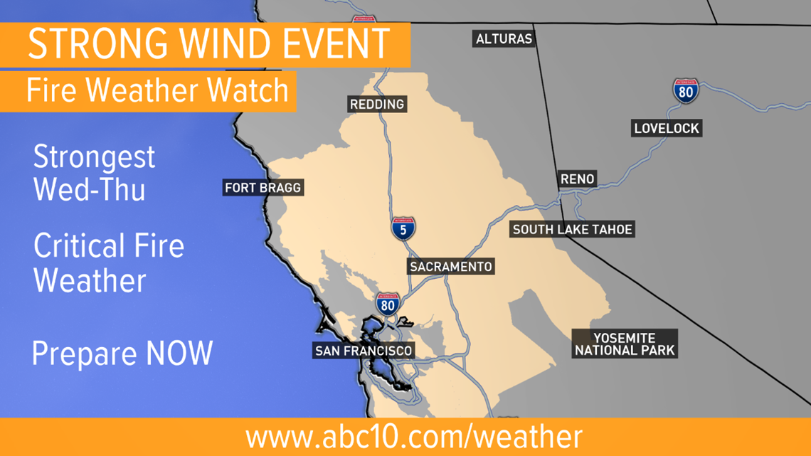 Critical fire weather may lead to power outages | abc10.com