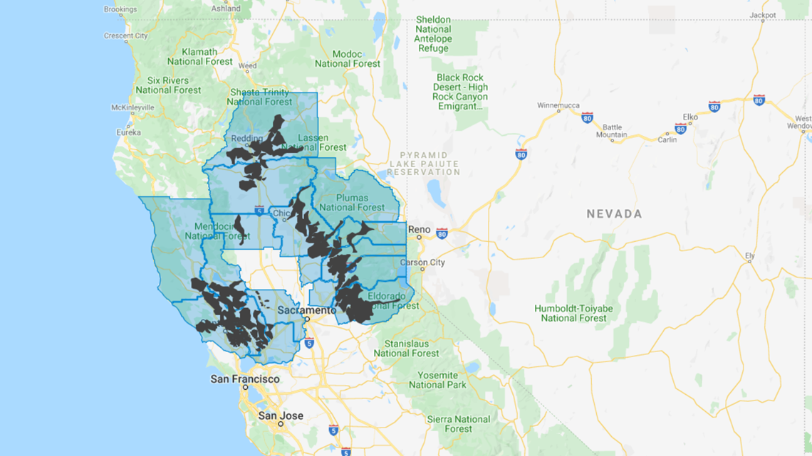 PG&E power shutoff map for potential Nov. 20 shutoff | abc10.com