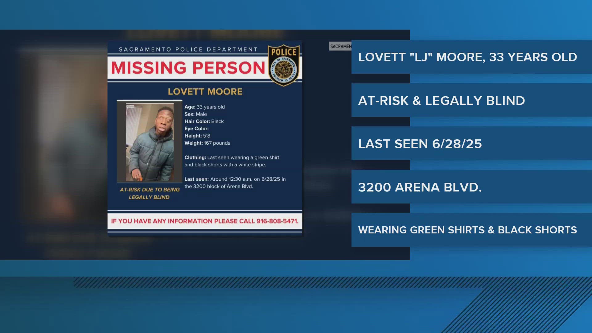 Sacramento police looking for missing man who is legally blind | abc10.com