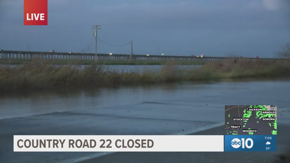 County Road 22 closed for high water levels | abc10.com