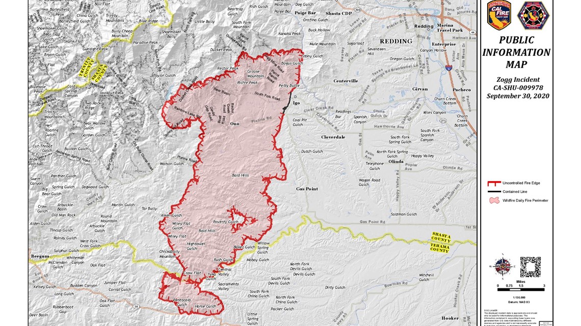 Zogg Fire in Shasta County: maps, evacuations, road closures | abc10.com