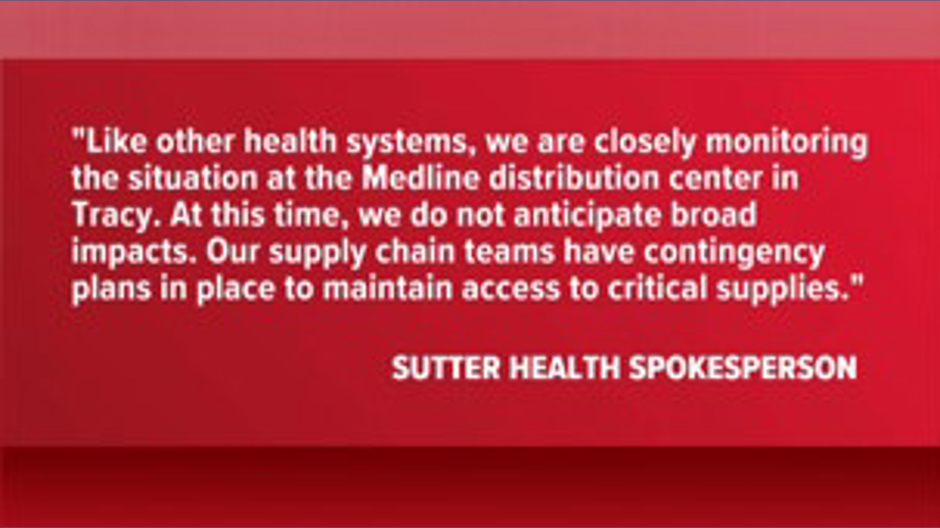 Hospitals monitor impact as Tracy Medline warehouse fire burns into day ...