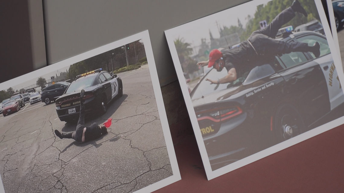 Protester charged after being hit by CHP patrol car | abc10.com