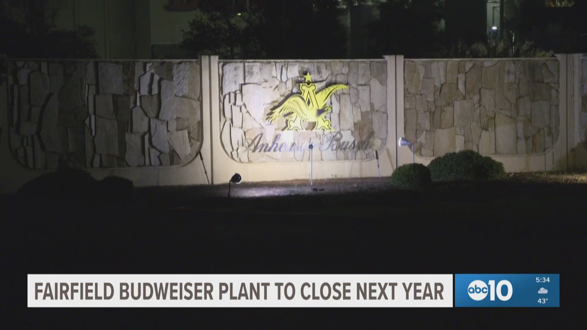 Budweiser plant in Fairfield to close in February 2026, city's mayor ...