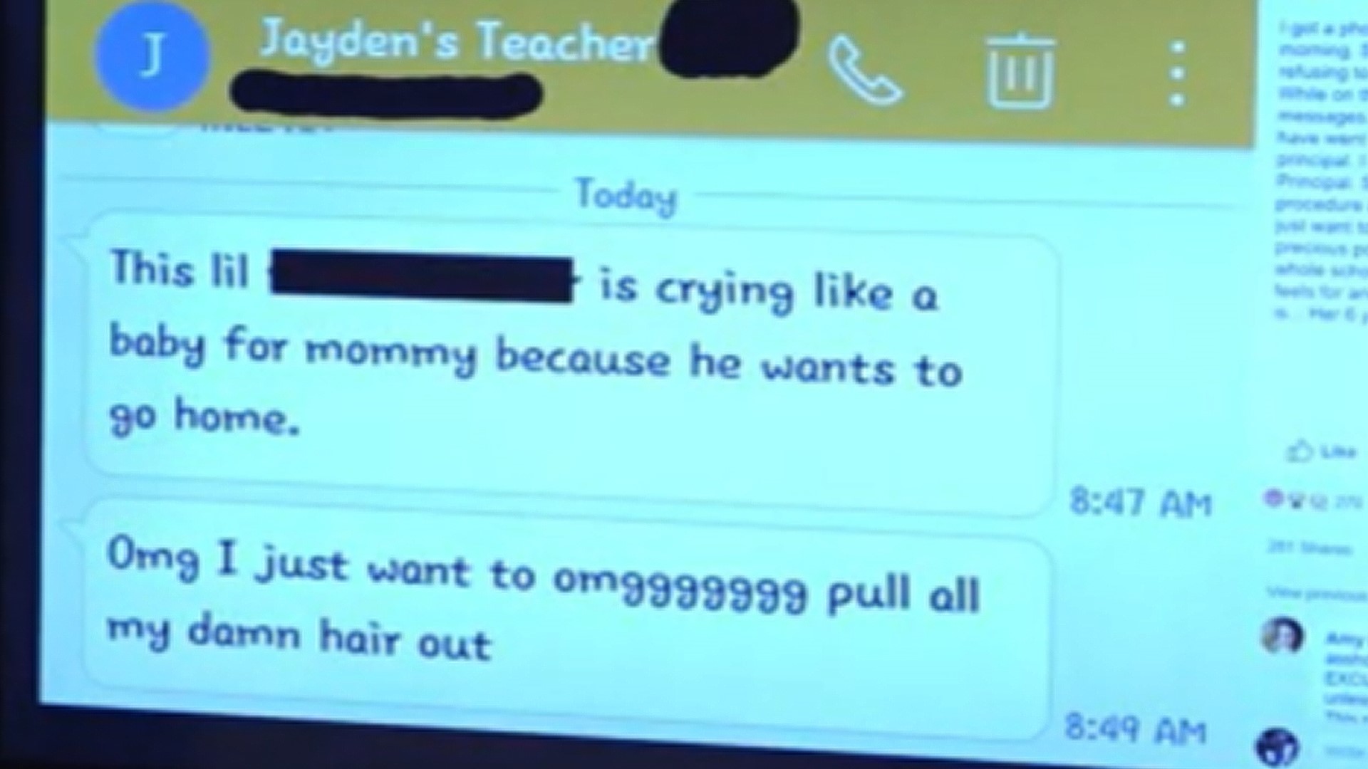 Teacher sends inappropriate text about student to student's mom | abc10.com