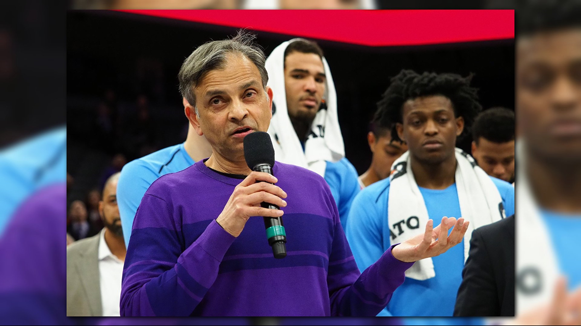 Kings' owner Vivek Ranadive addresses crowd after game on Stephon Clark ...