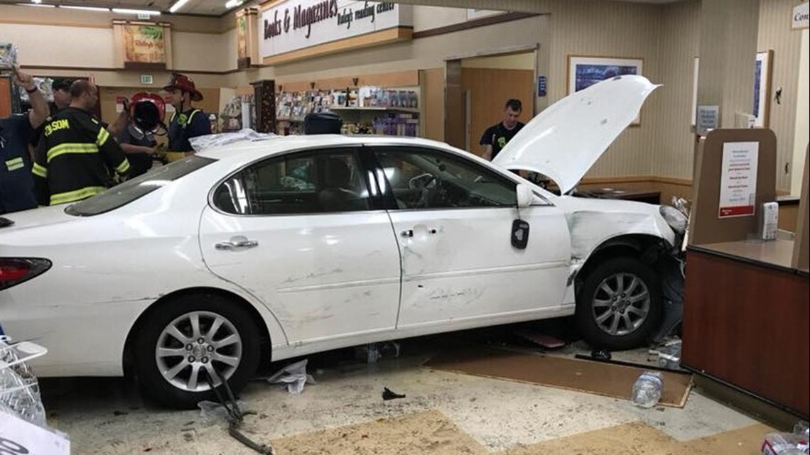 Car crashes inside grocery store in Folsom | abc10.com