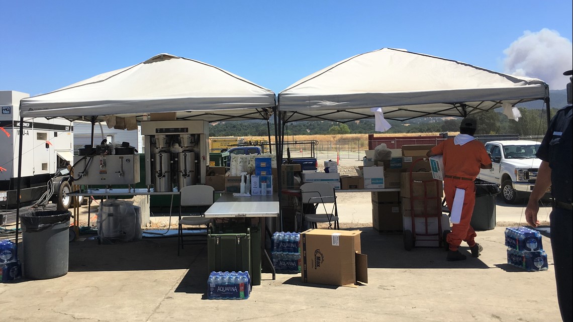 Mendocino Complex Fire: Behind the scenes at the firefighting base camp ...