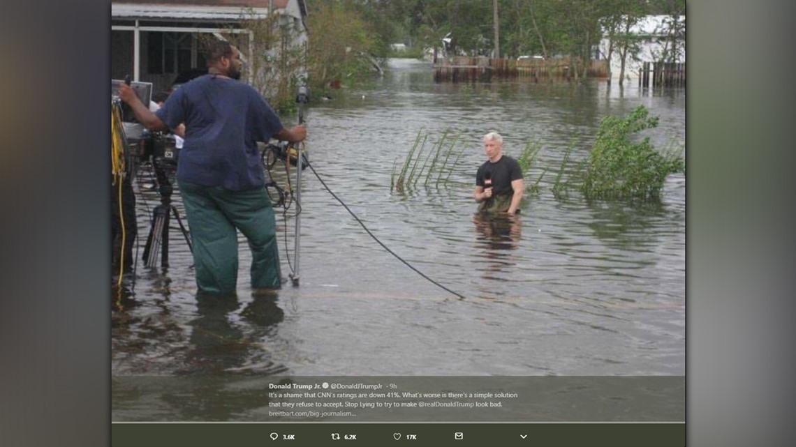 Anderson Cooper addresses viral hurricane photo on CNN | abc10.com