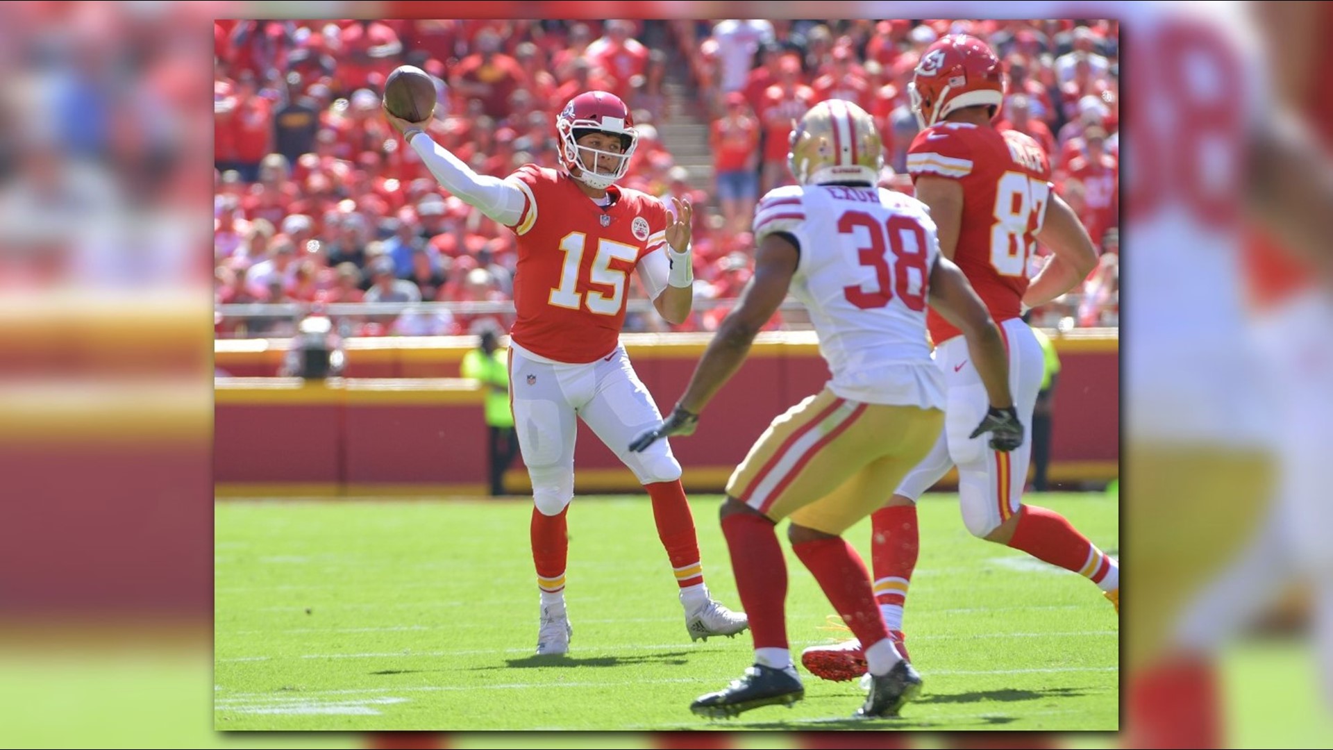 Mahomes throws 3 TD passes as Chiefs beat 49ers, 38-27 | abc10.com