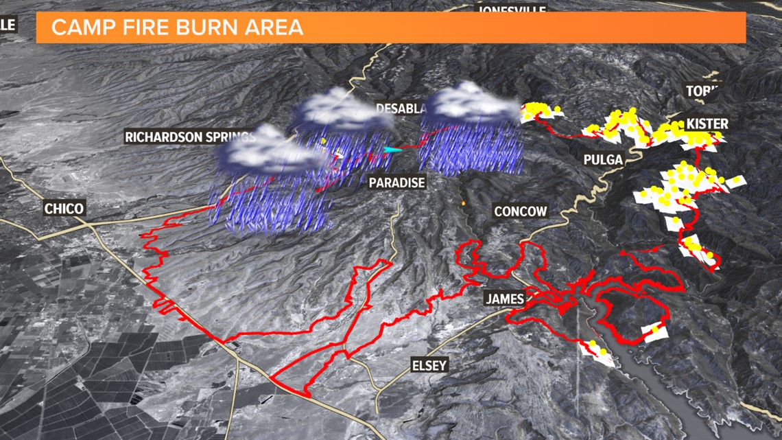 The recent Camp Fire burn areas brace for landslides and debris | abc10.com