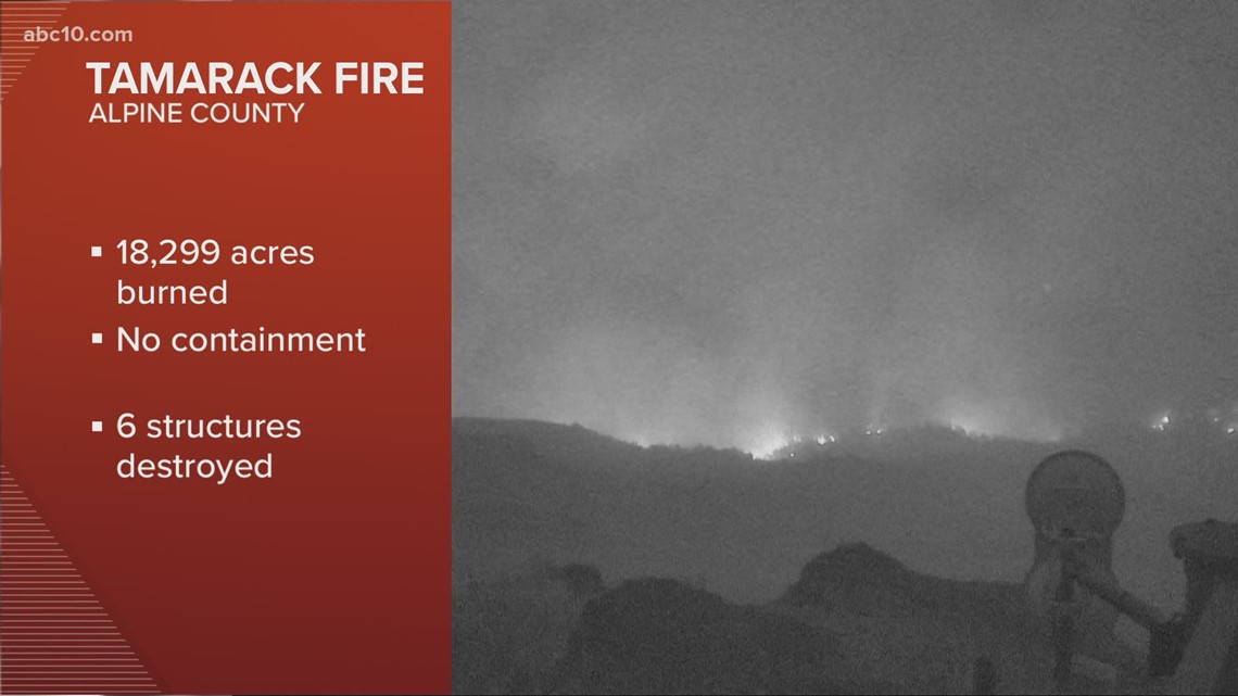 Tamarack Fire spreads over the weekend | Wildfire Updates | abc10.com