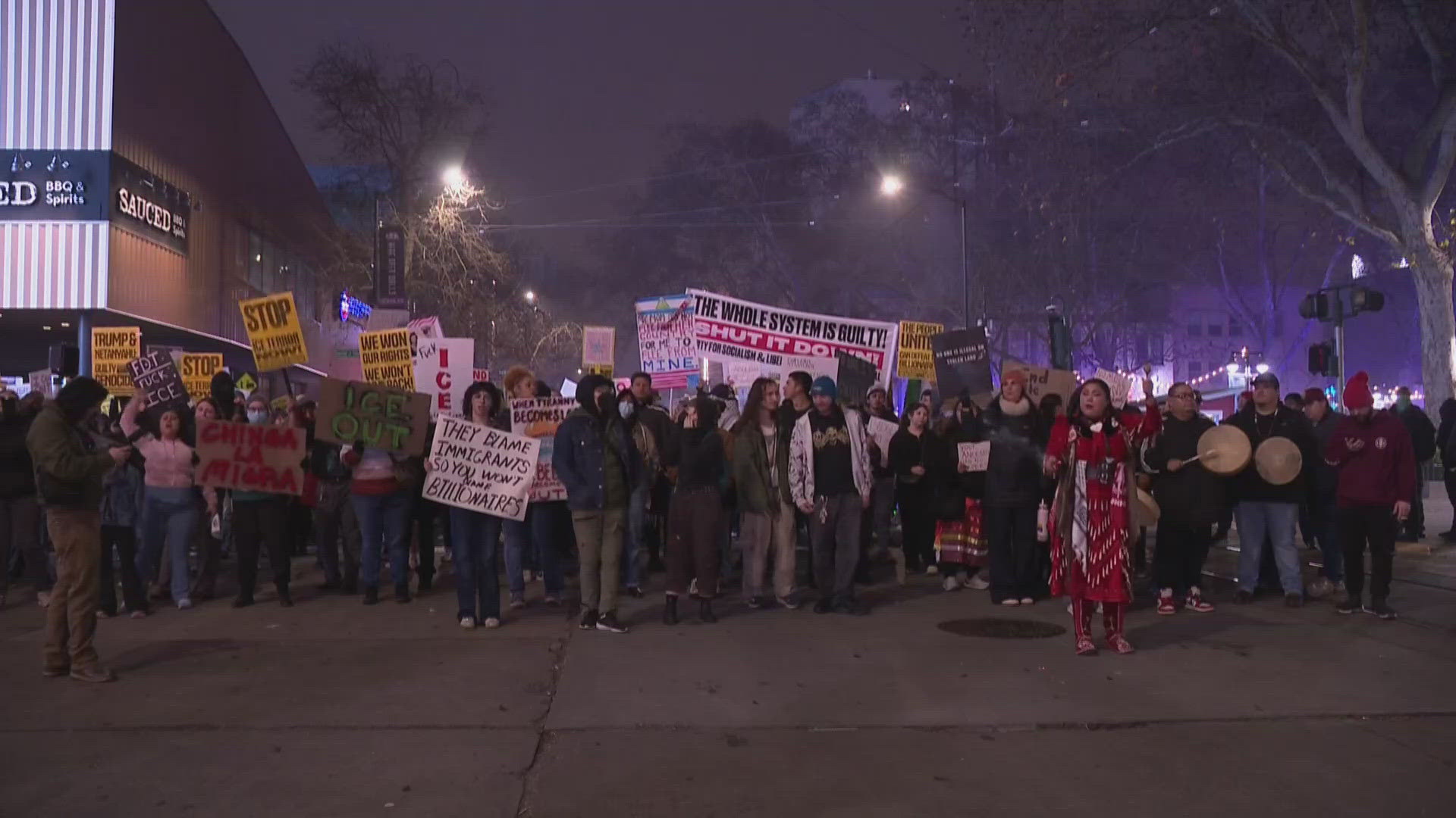 Hundreds march through downtown Sacramento in protest against ICE ...