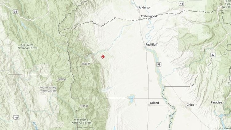 Red Bank Fire burning in Tehama County; map and updates | abc10.com