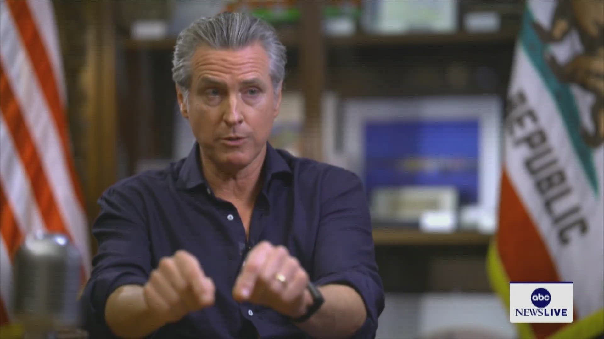 Newsom discusses the missteps of the Democratic Party in an ABC News ...