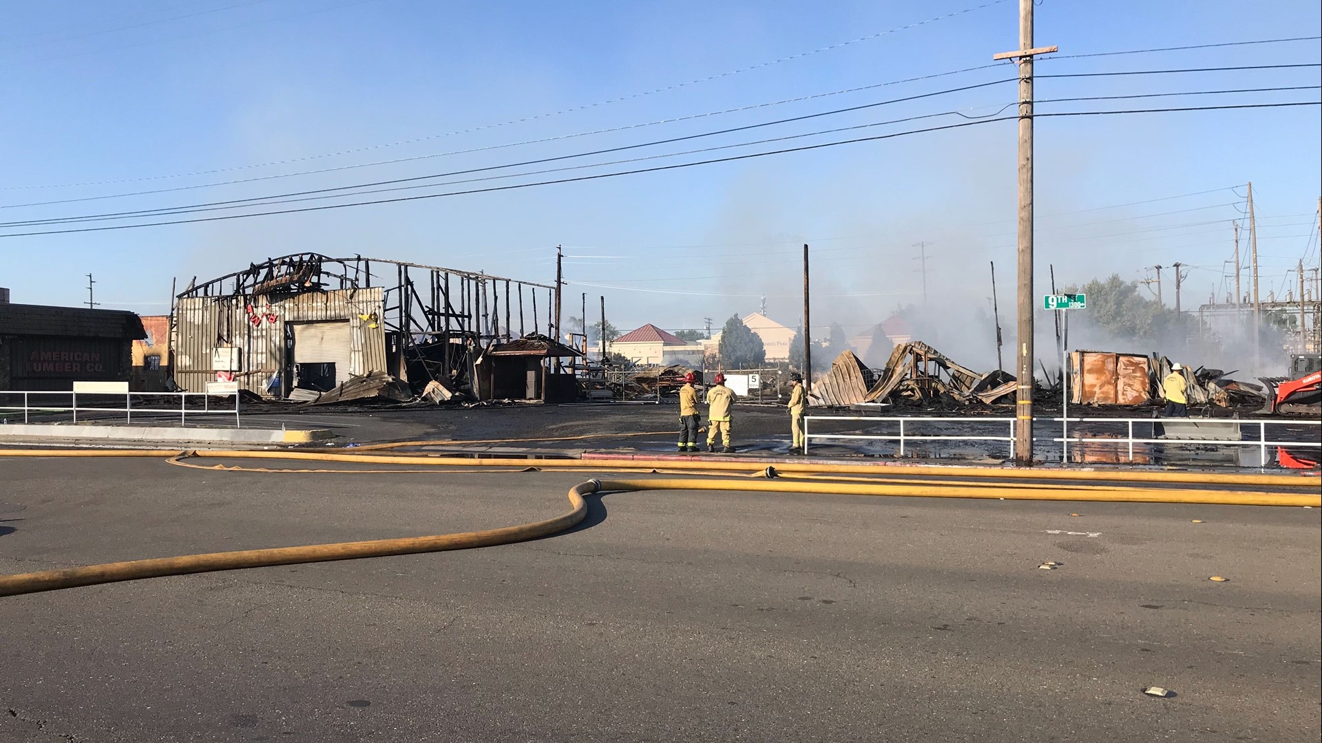 Modesto Fire Department puts out fire at American Lumber Company ...