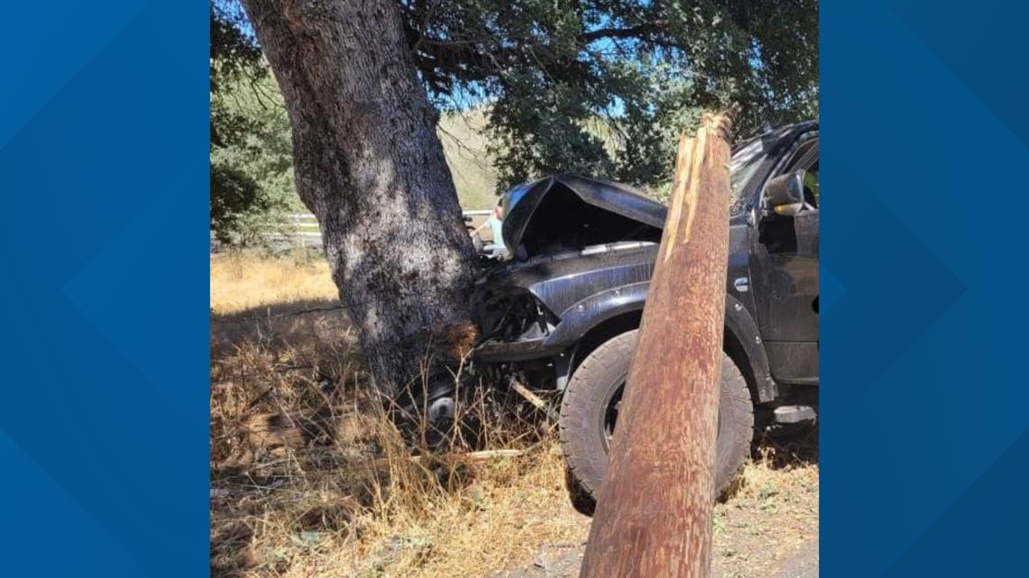 Person injured in Placer County crash after truck hits tree | abc10.com