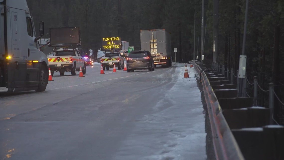 California Storm Watch: High winds, spinouts, snowfall close roads in ...