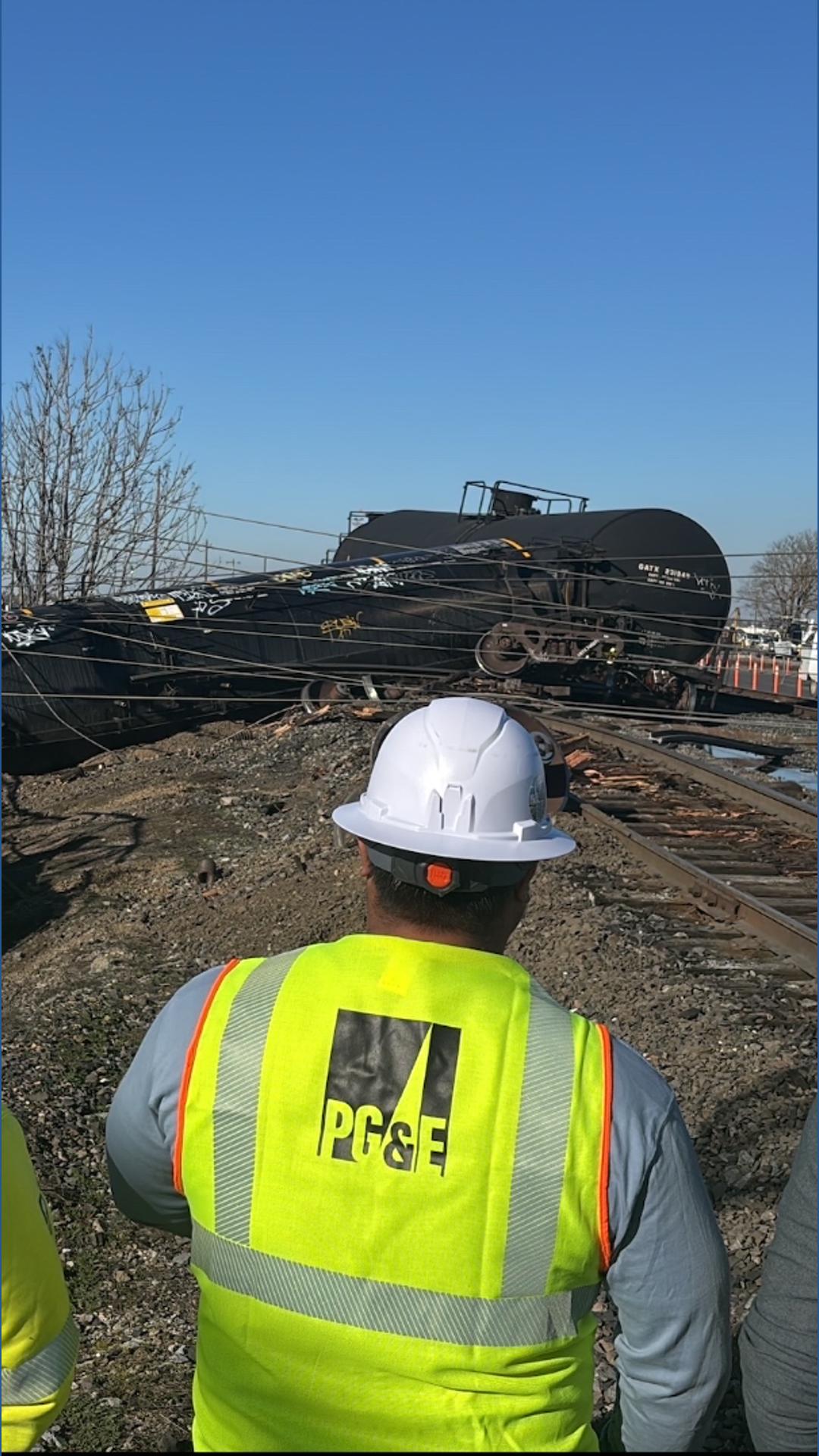 Power restored to thousands after train derailment causes Stockton ...
