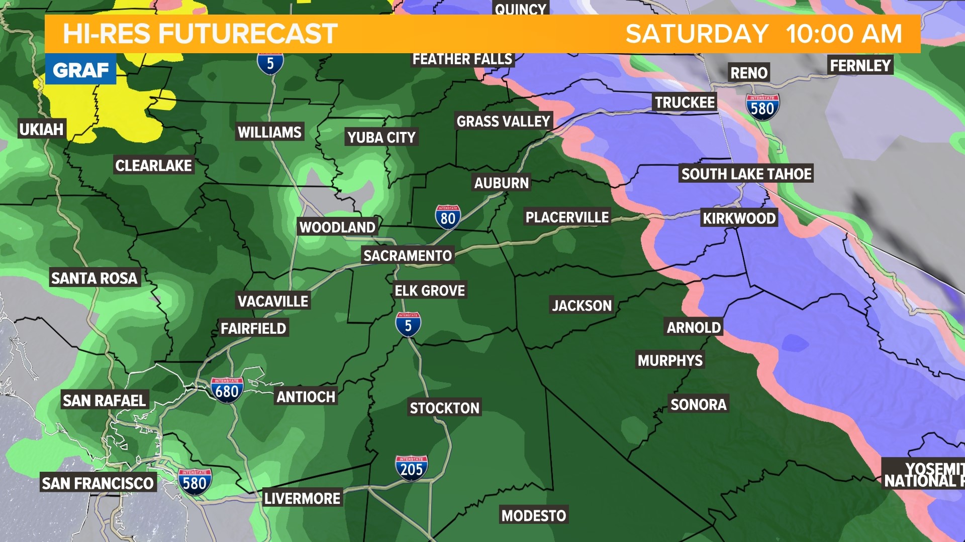 Northern California weather: Rainy, snowy, windy Saturday | abc10.com