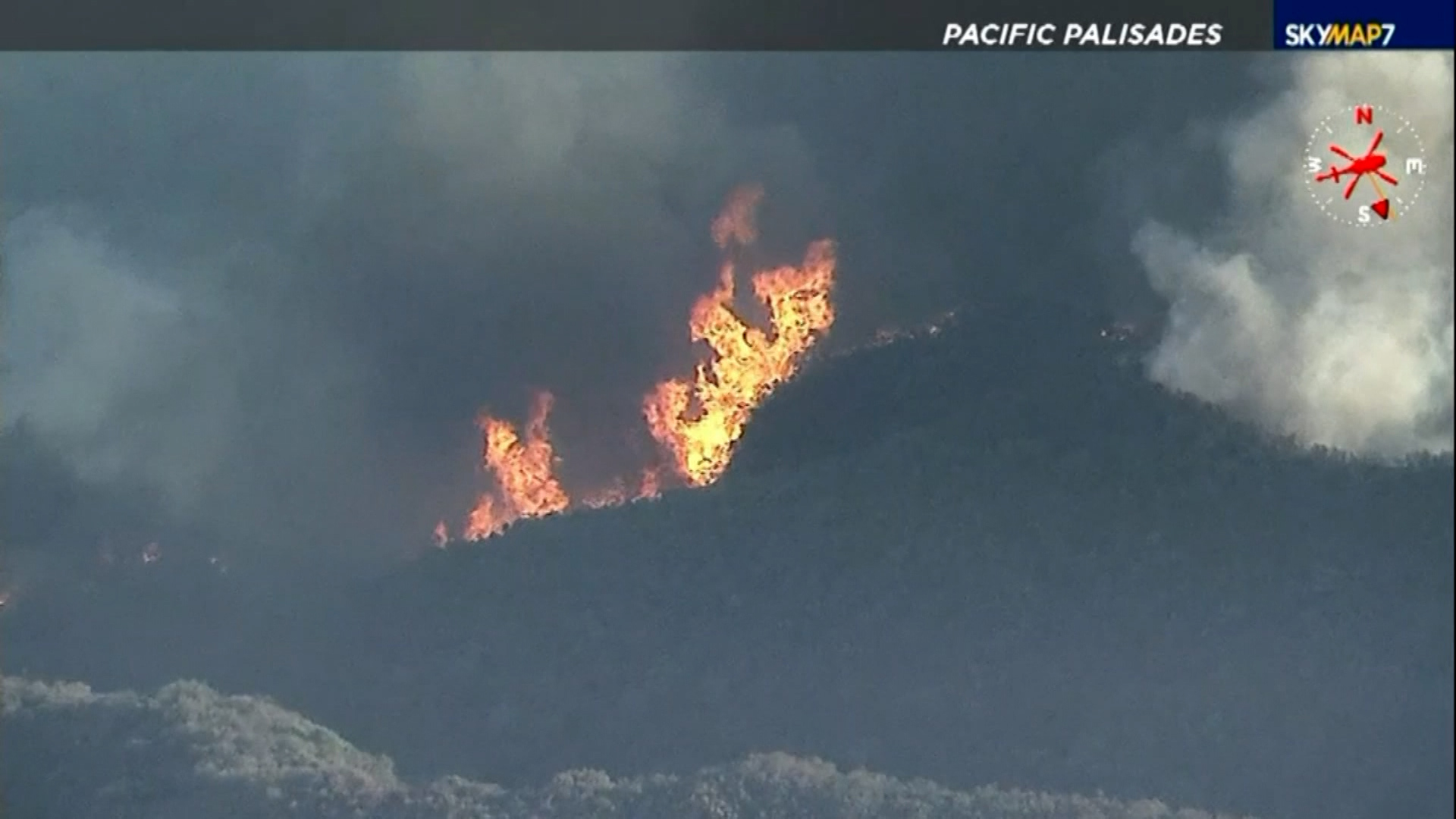 Southern California Wildfire: Palisades Fire aerial footage around ...