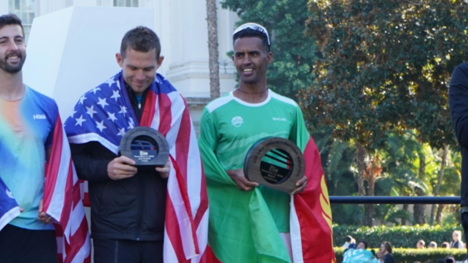 CIM 2024: Tsegay Weldlibanos breaks course record, finishes first ...