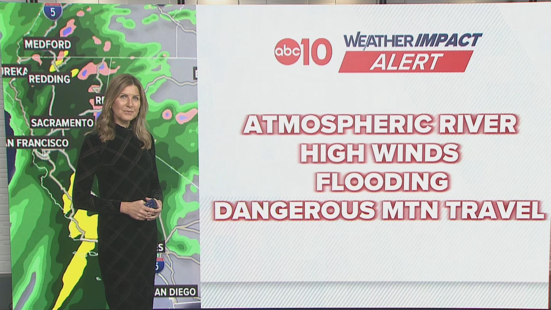 California Weather | Atmospheric river brings high winds and flooding ...