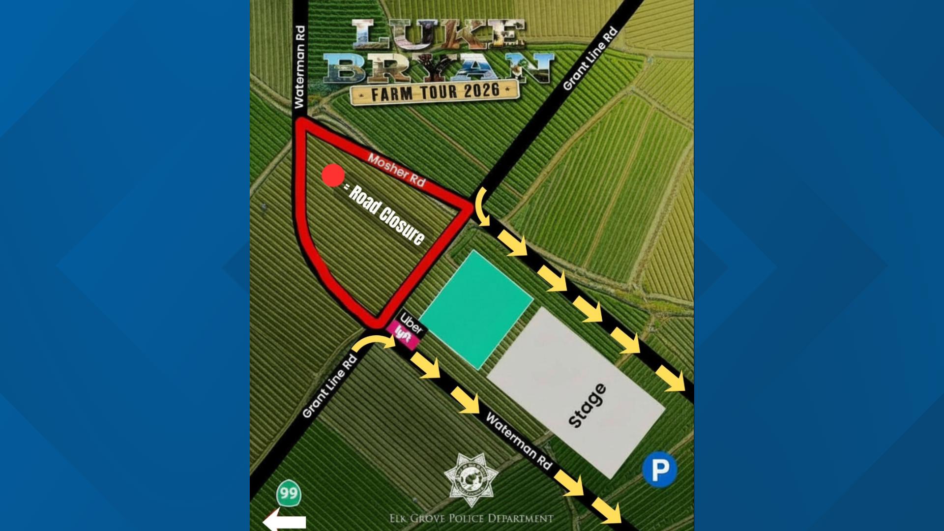 Expect delays: Luke Bryan fans face road closures and traffic Saturday ...