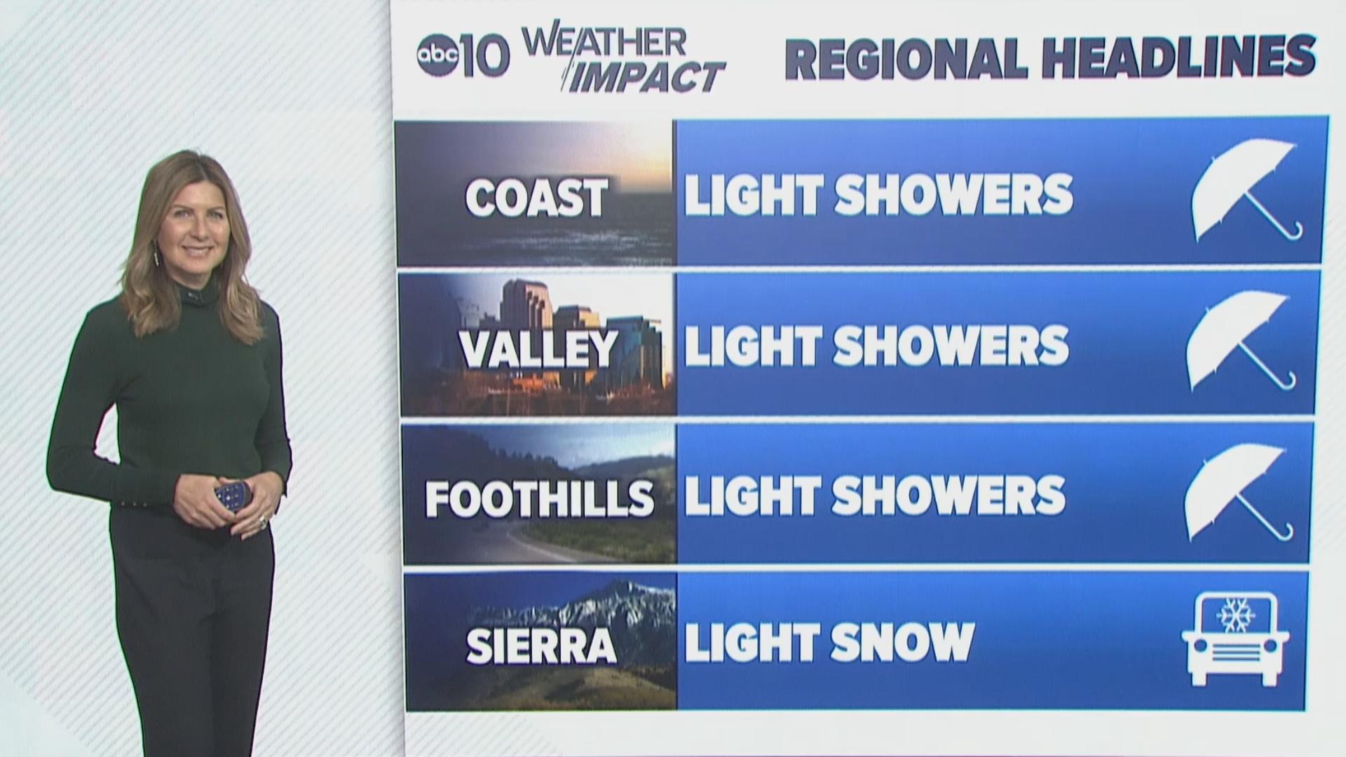 California Weather | Weak Wednesday storm brings light rain, snow ...