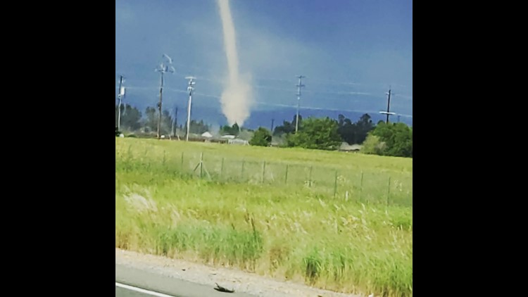 Dust devil caught near Plumas Lake Exit on Highway 70 | abc10.com